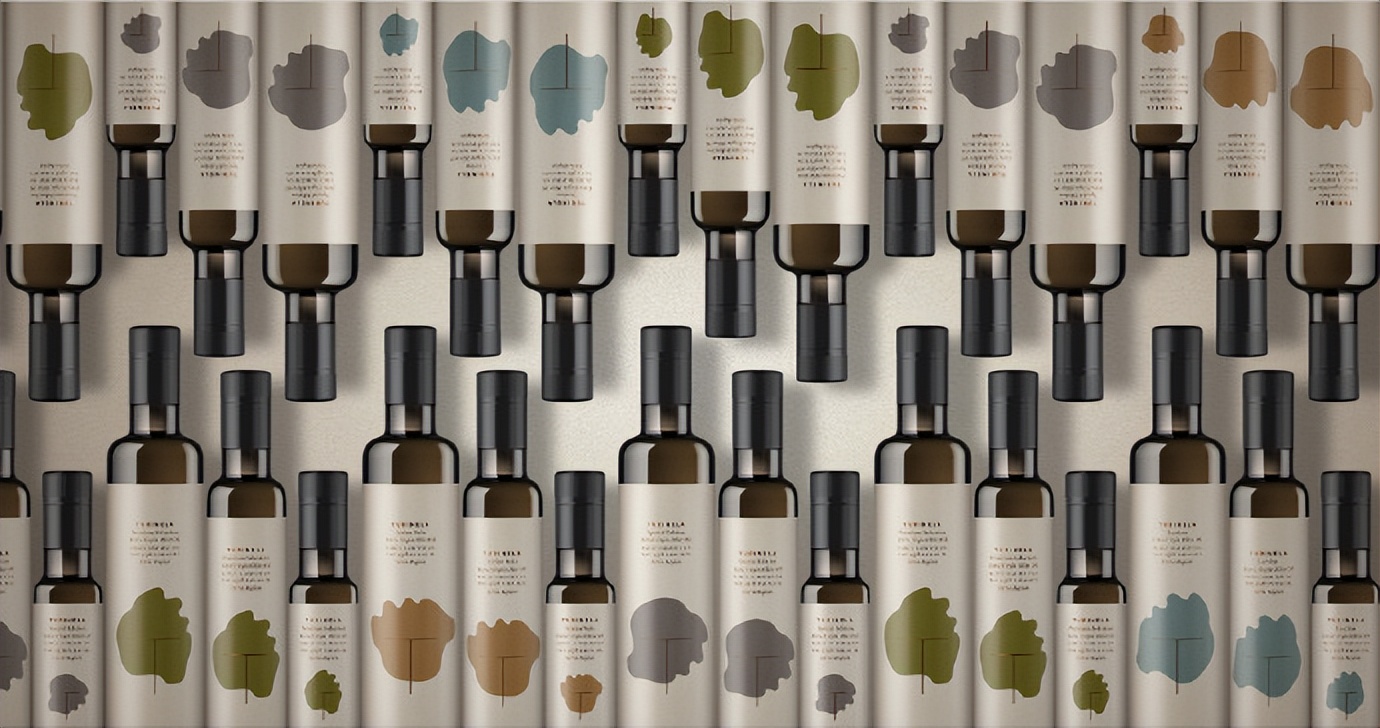 Brand packaging design of agricultural products olive oil, simple and ...