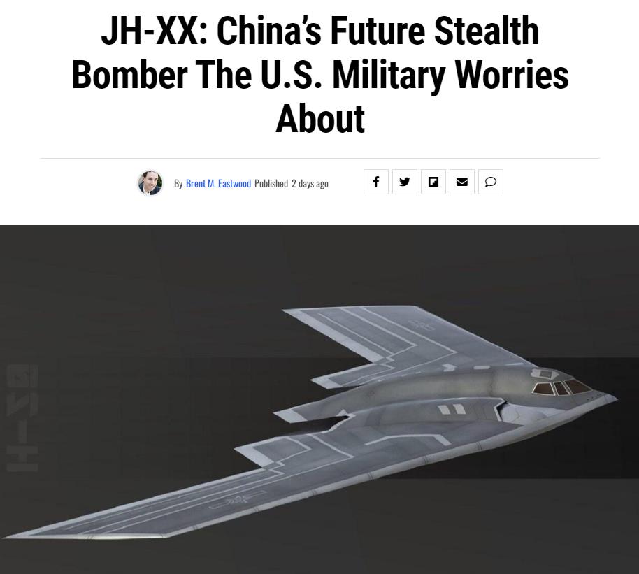 US media: China's stealth fighter-bomber draws on J-20 technology and will conduct its first ...