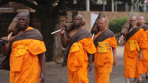There are monks in Africa too, the first ordained monks in South Africa ...