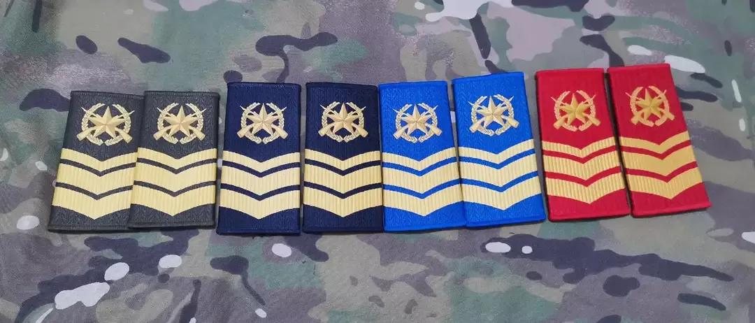 99 sets of military rank display of sea, land and air and armed police ...