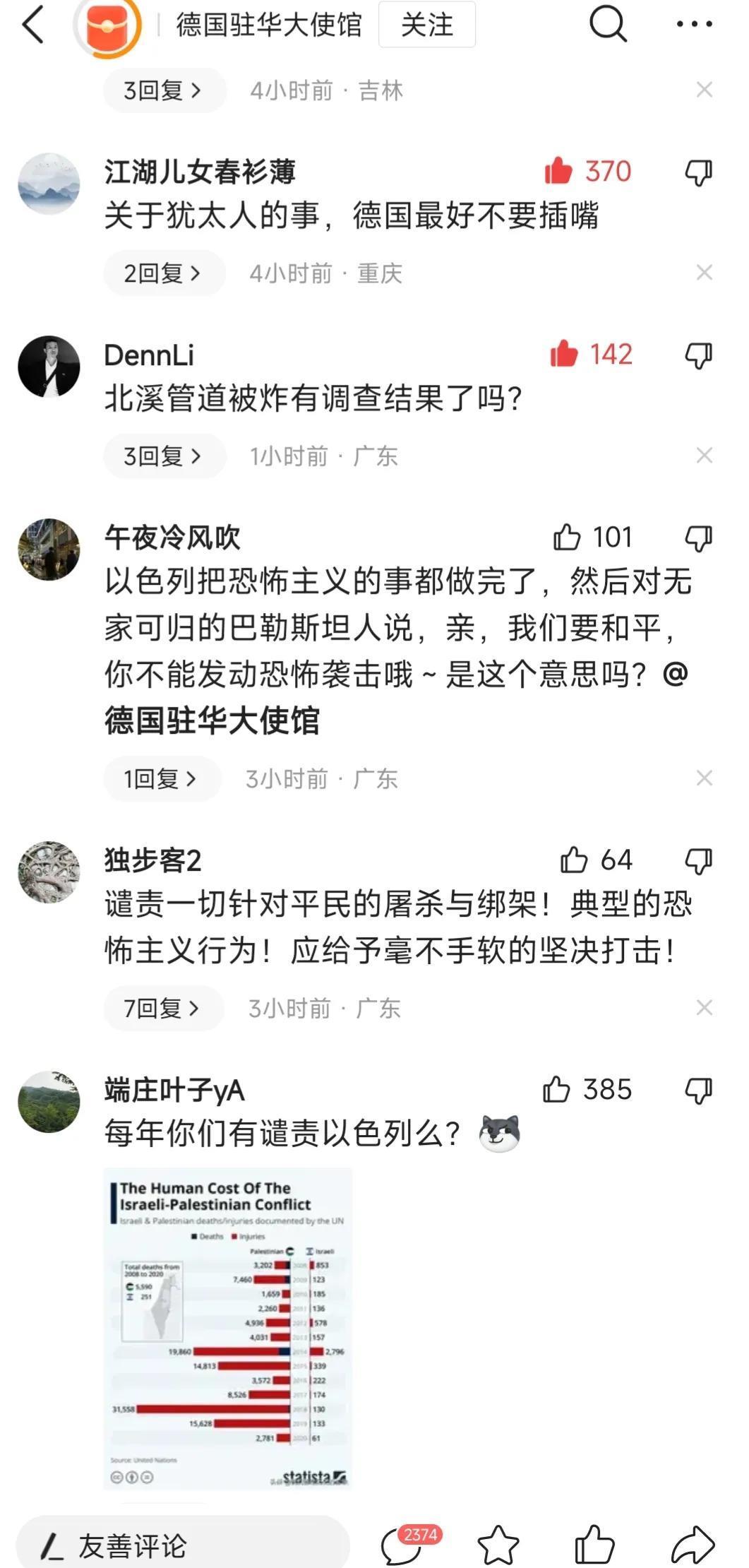 The German Embassy in China once again issued a message in support of ...