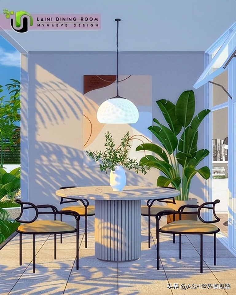 The Sims 4. 3rd Party Custom CCs x 5 (Dining Room Set - Top Half ...