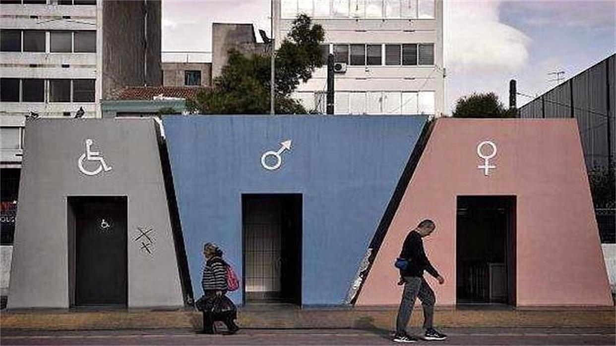 What does the "elephant giraffe" on the toilet door mean? People who ...