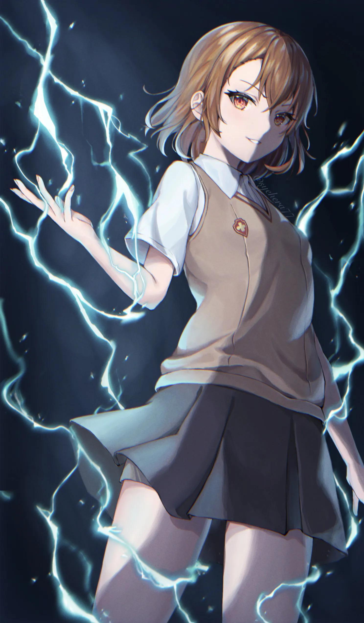 Anime Wallpaper: Nagging 14-year-old energetic girl scientific railgun ...