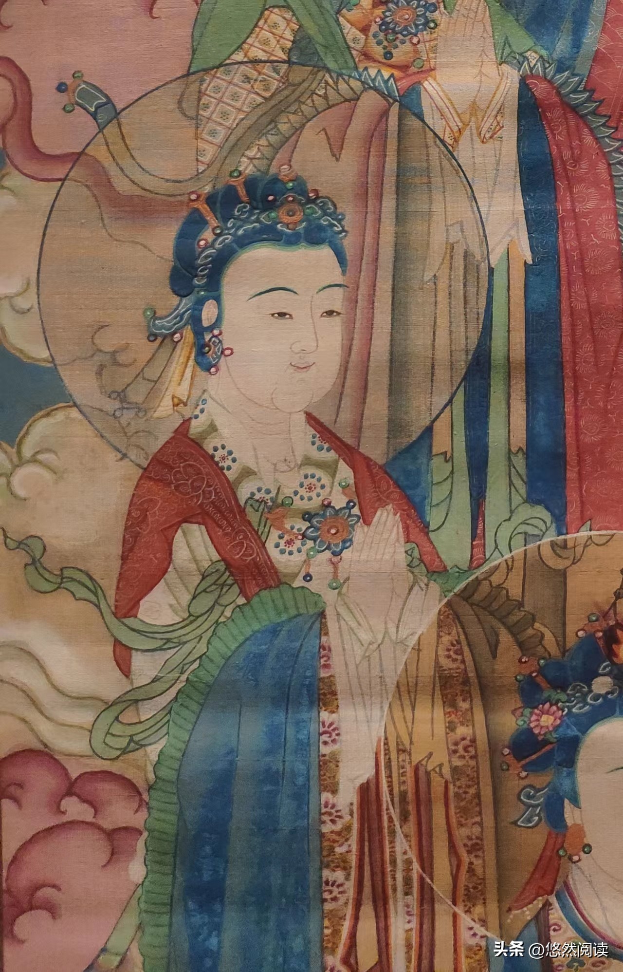 Empress Dowager Mercy's style, the axis of the images of the four Zen ...