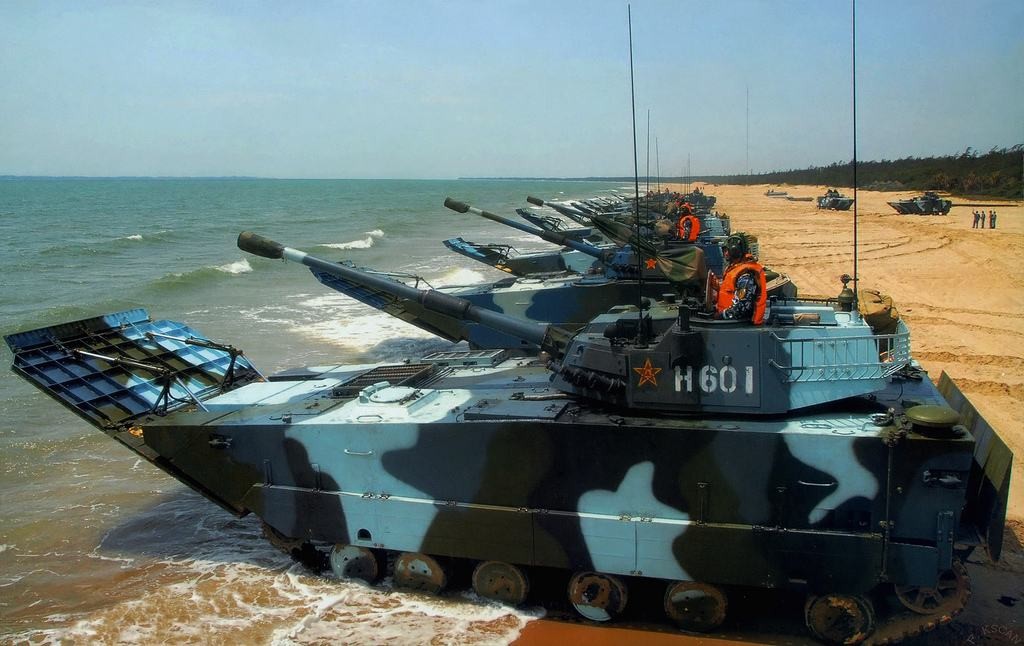 6 marine brigades, 5 amphibious brigades, PLA landing combat troops ...