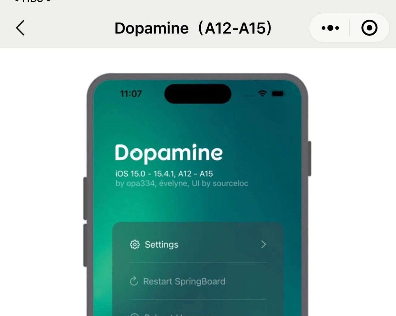 iOS 15.4.1 Dopamine update, version 1.0.5 released - iMedia