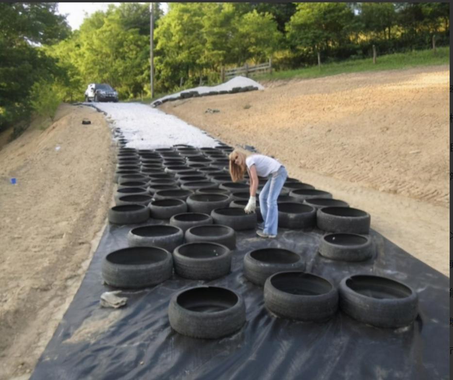 When Americans build roads, they have to pre-embed a layer of tires ...