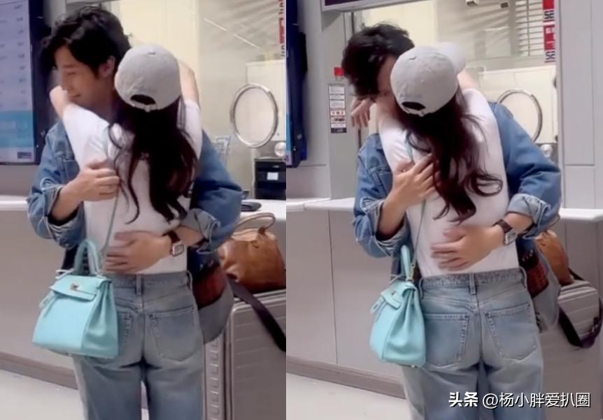 Chen Qiaoen reunited with her husband at the airport in Japan, kissing ...