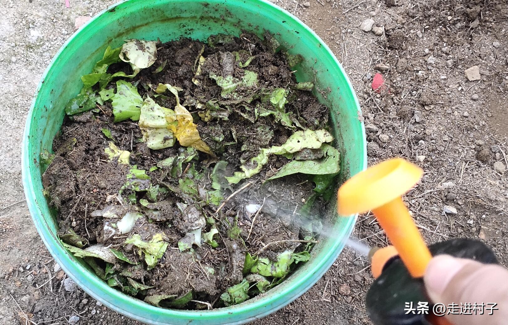 Adding vegetable leaves, dead leaves and two kinds of husks to the ...