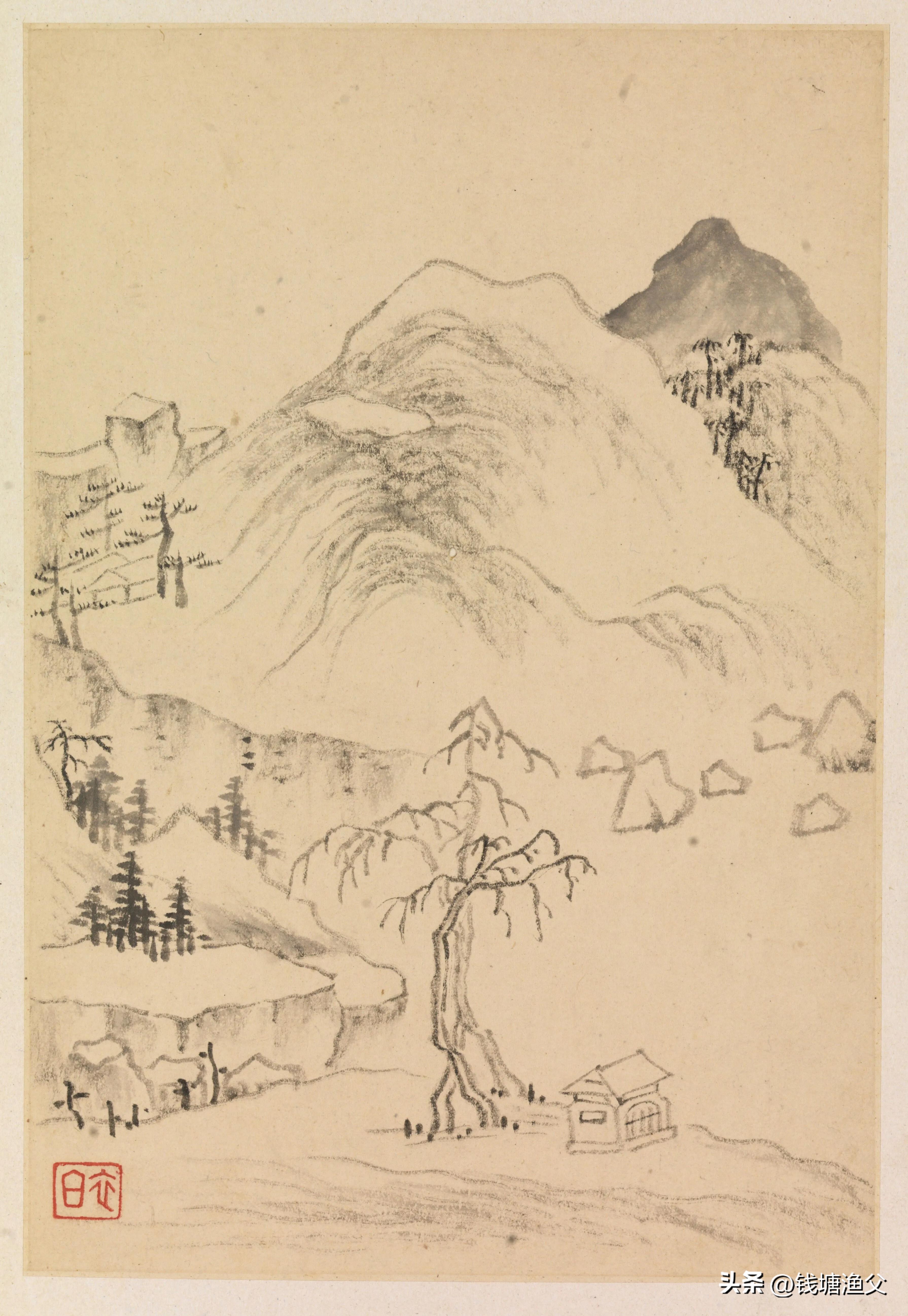 Zou Zhilin's "Antique Landscape Album" six pages - iNEWS