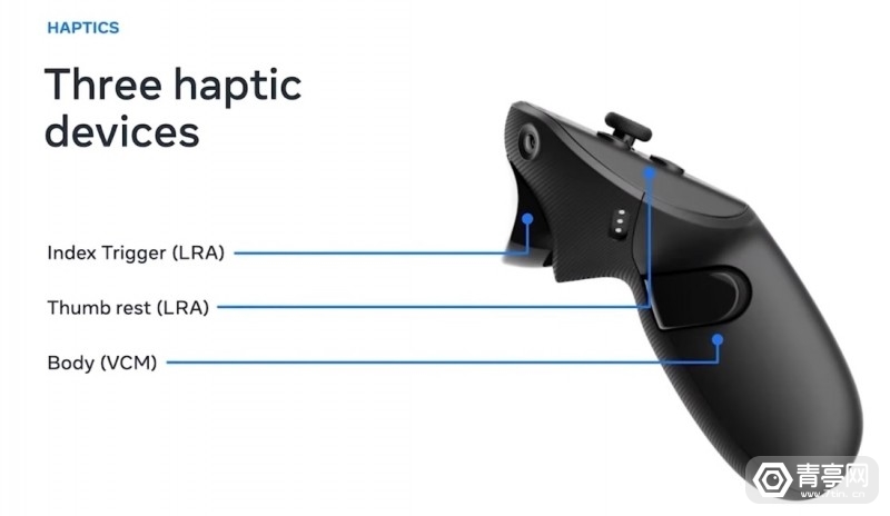 Quest Pro handle: 8 hours of battery life, built-in 3 motors, index ...