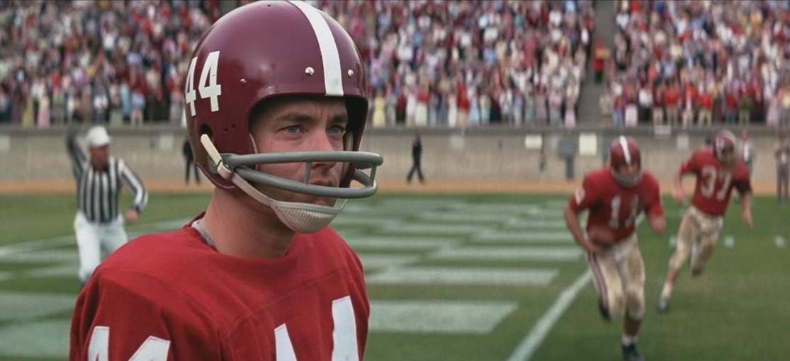 Tom Hanks' acting breakthrough, in the movie "Forrest Gump", perfectly ...