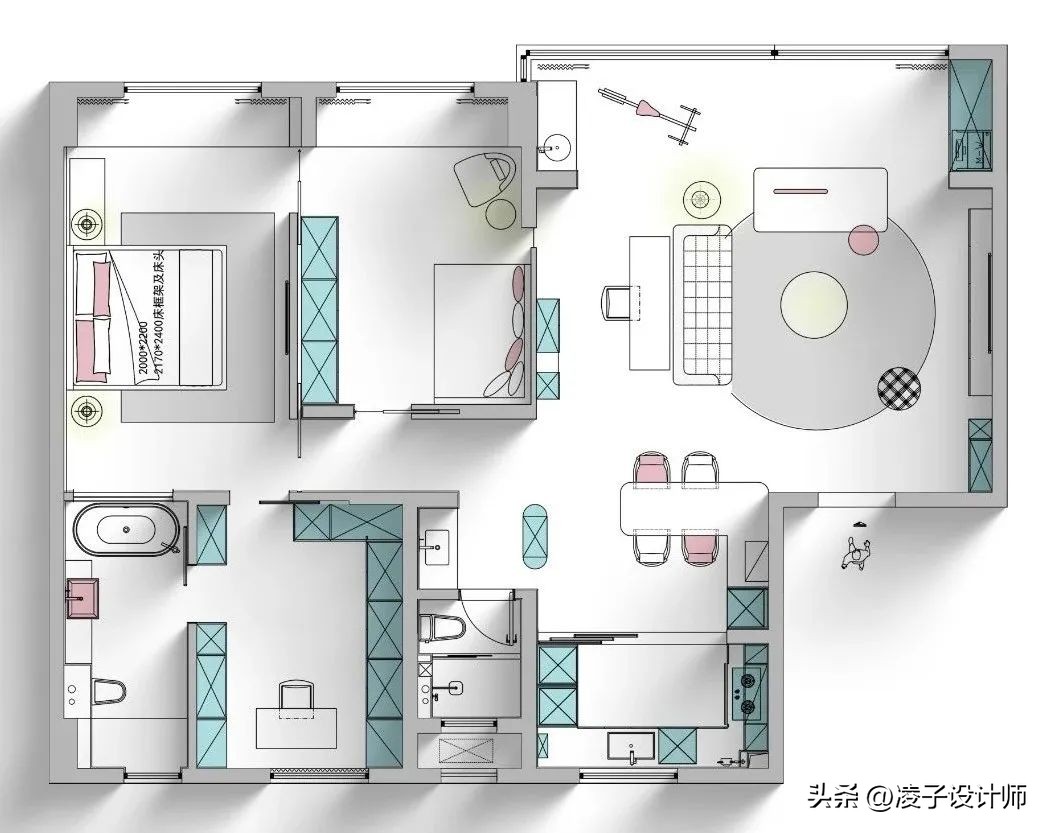 140 square meters of warm, comfortable and natural simple three-bedroom ...