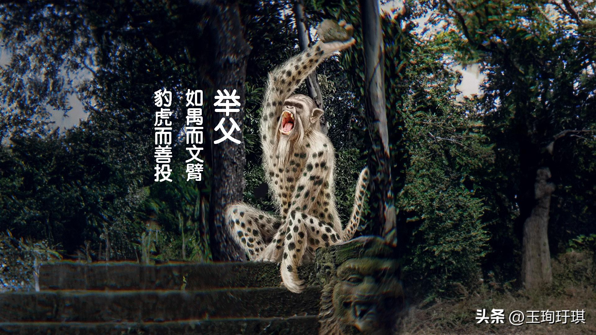 Shan Hai Jing Strange Beast: Jufu, like a monkey and leopard with ...