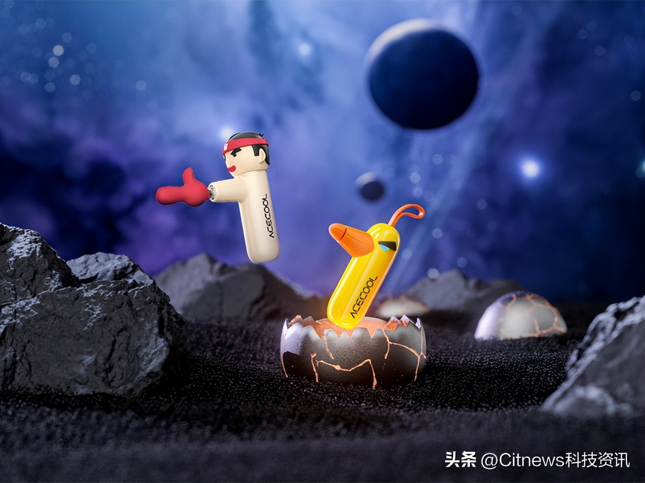 ACECOOL particles reshape the subversive design of the bird fighter ...