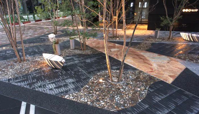 Featured pavement, creating a beautiful ground landscape - iNEWS
