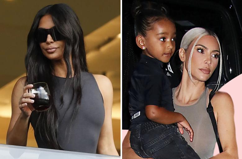 Kim Kardashian takes a selfie with her daughter in the same pout look ...