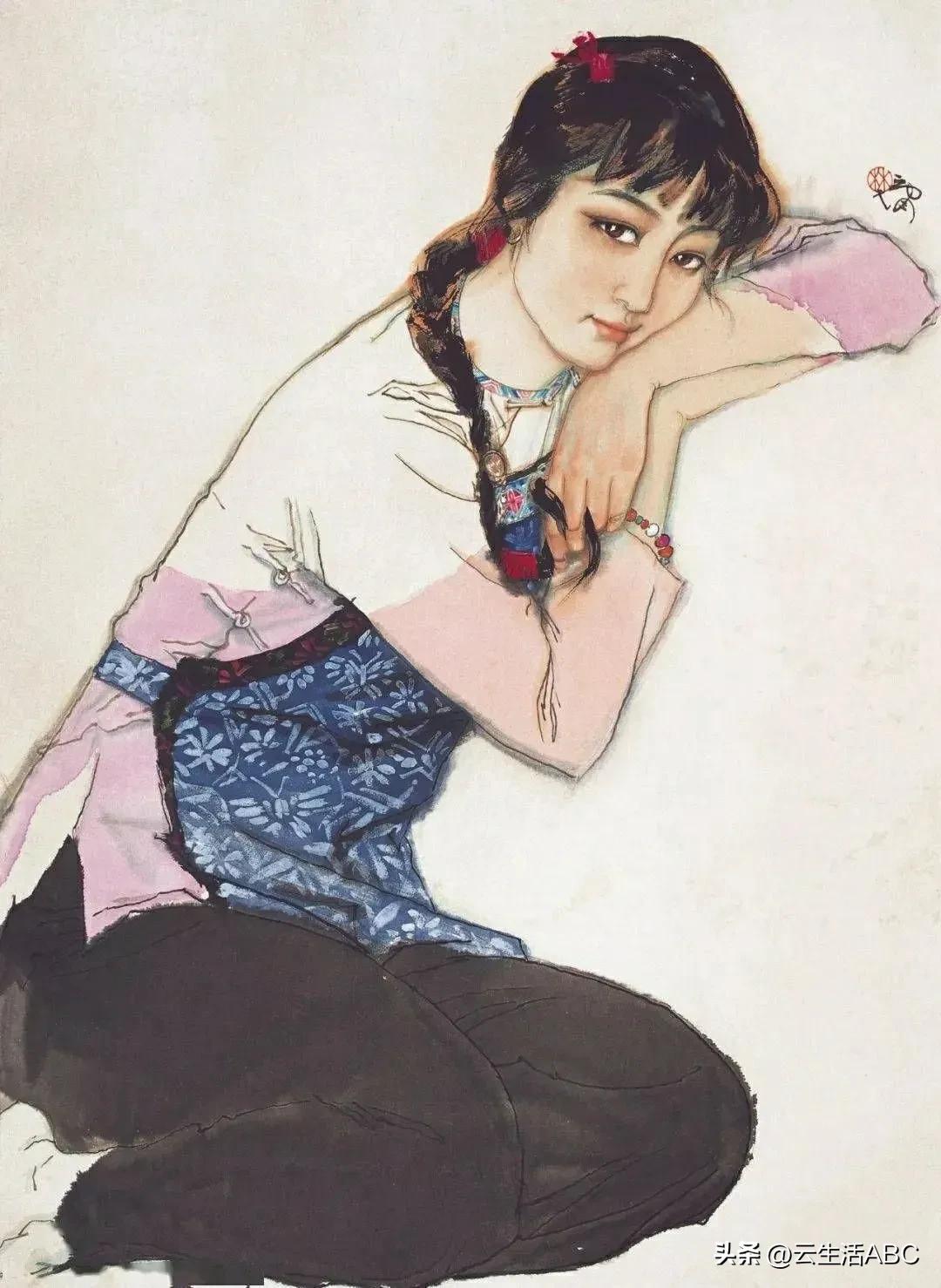 Lin Yong's paintings of characters are chic and fresh, bright and ...