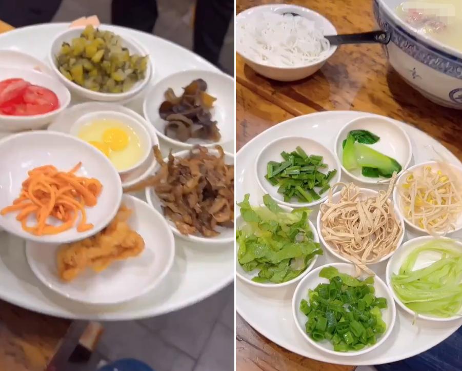 Donnie Yen eats rice noodles at a cheap shop!There are 15 bowls of side ...