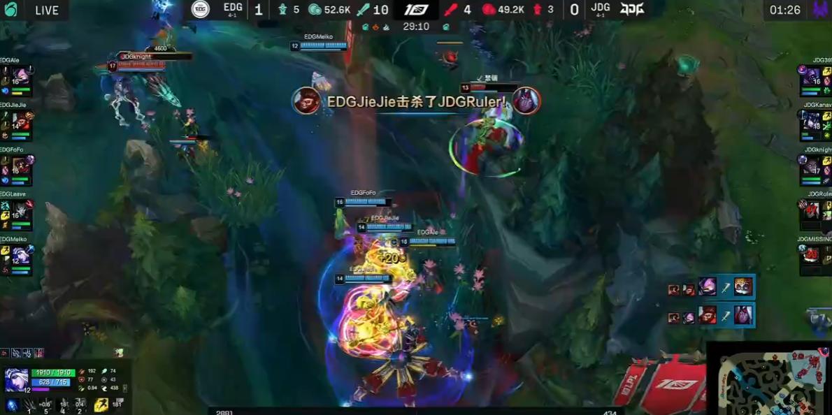 Jungle gap! JieJie defeated Kanavi in two rounds to help EDG sweep JDG - iNEWS