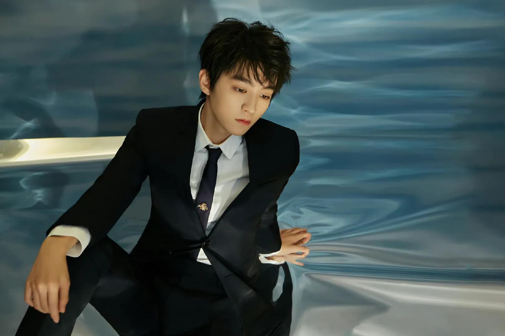 Wang Junkai Golden Rooster and Hundred Flowers Film Festival black suit ...