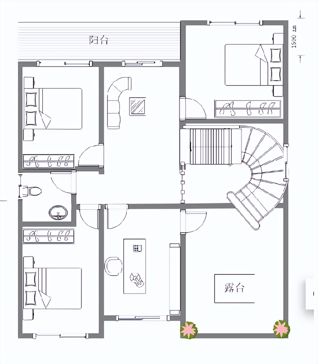 Rural self-built house, 12 meters deep, 11 meters wide two-story ...