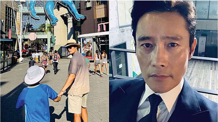 Wild Lee Byung-hun appeared in Universal Studios and was photographed ...
