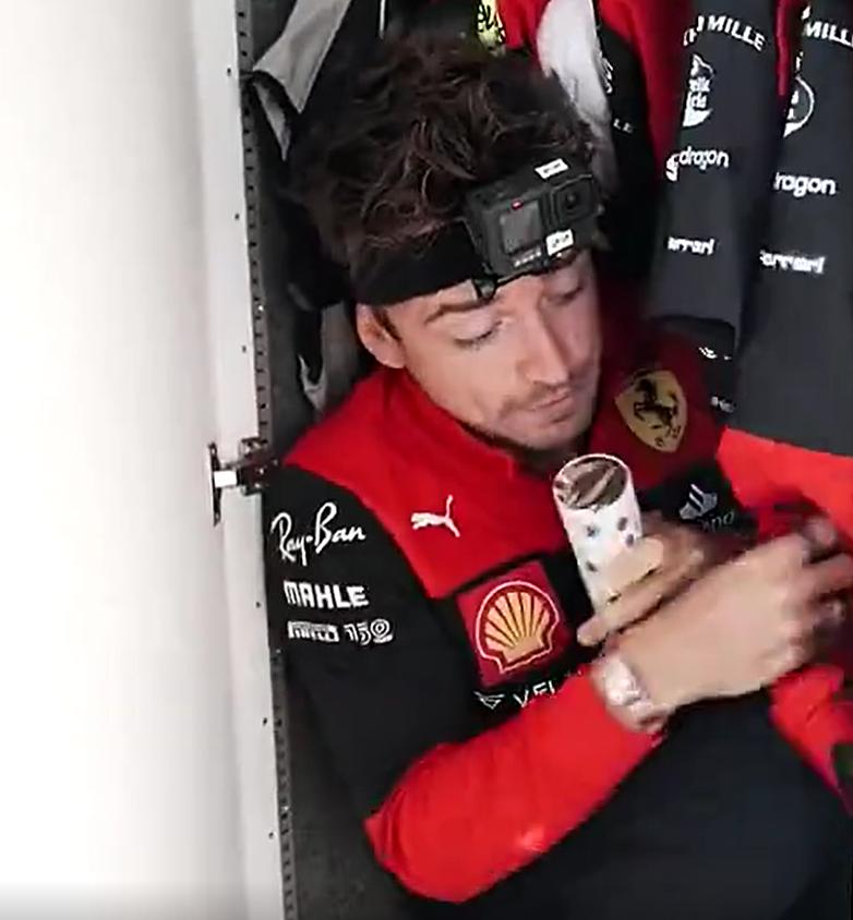 Leclerc celebrates Sainz's birthday: Hiding in the wardrobe for 15 ...