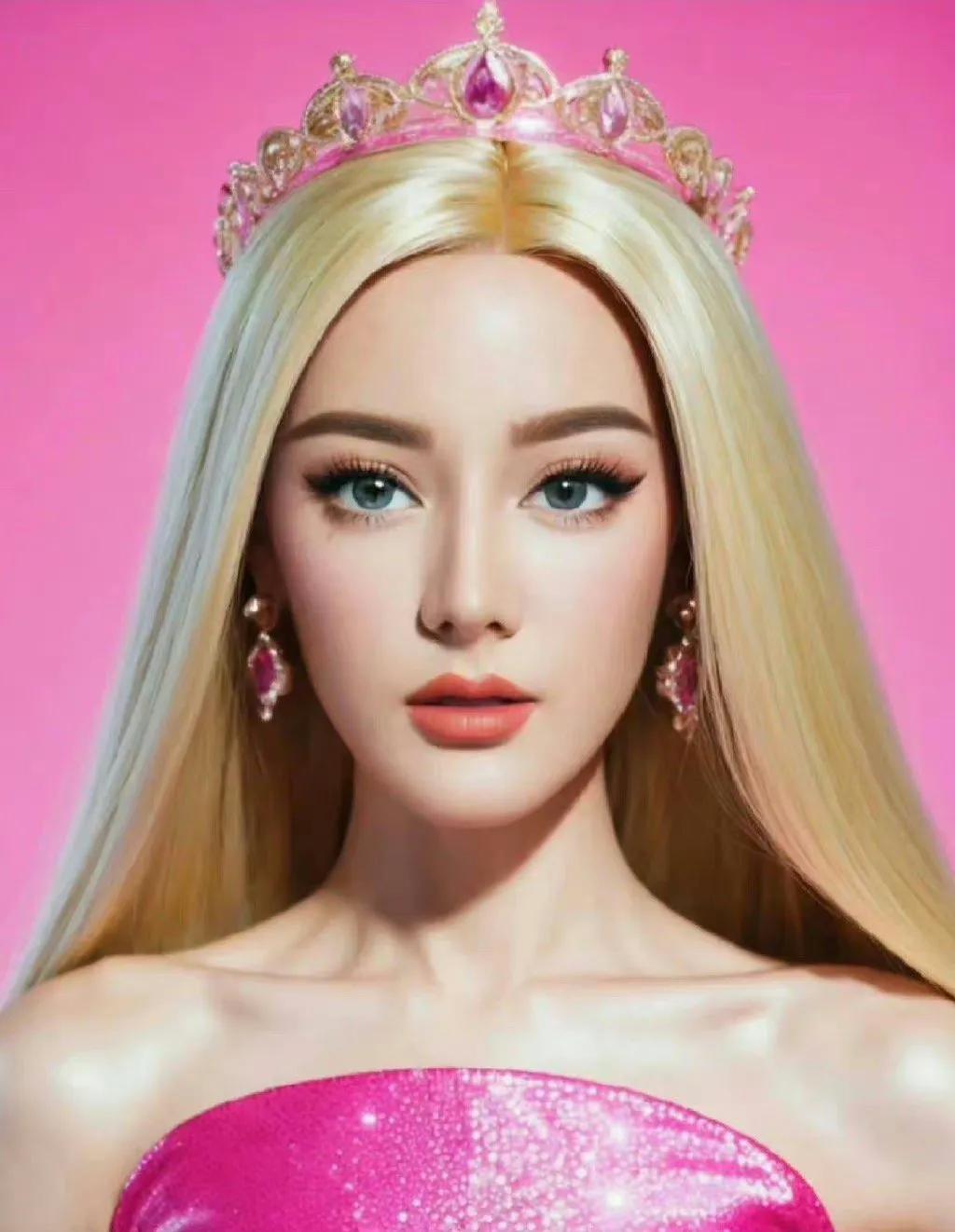 The "Barbie" look of the female stars, Yang Ying is not as beautiful as ...
