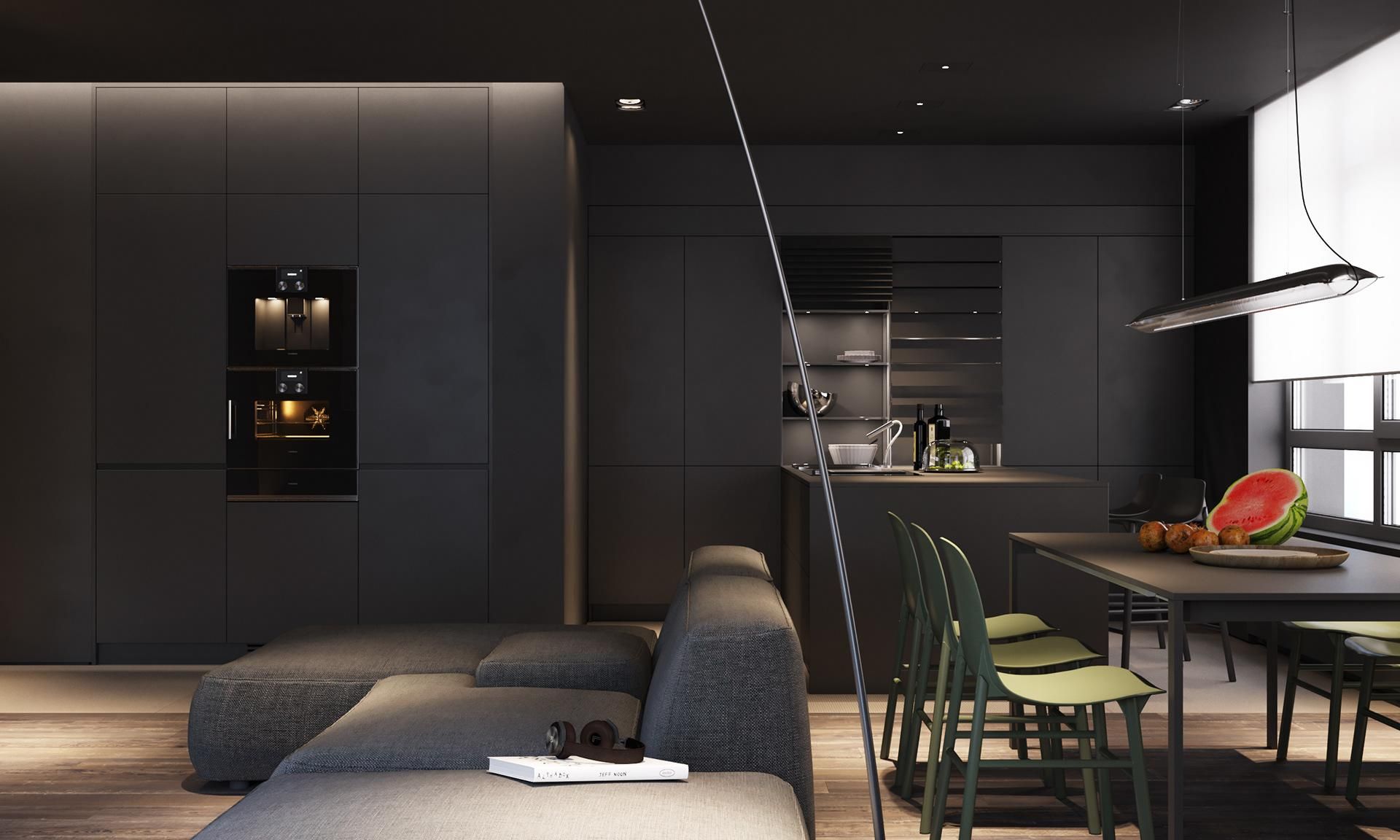 Cool black space without main light design, different home experience ...