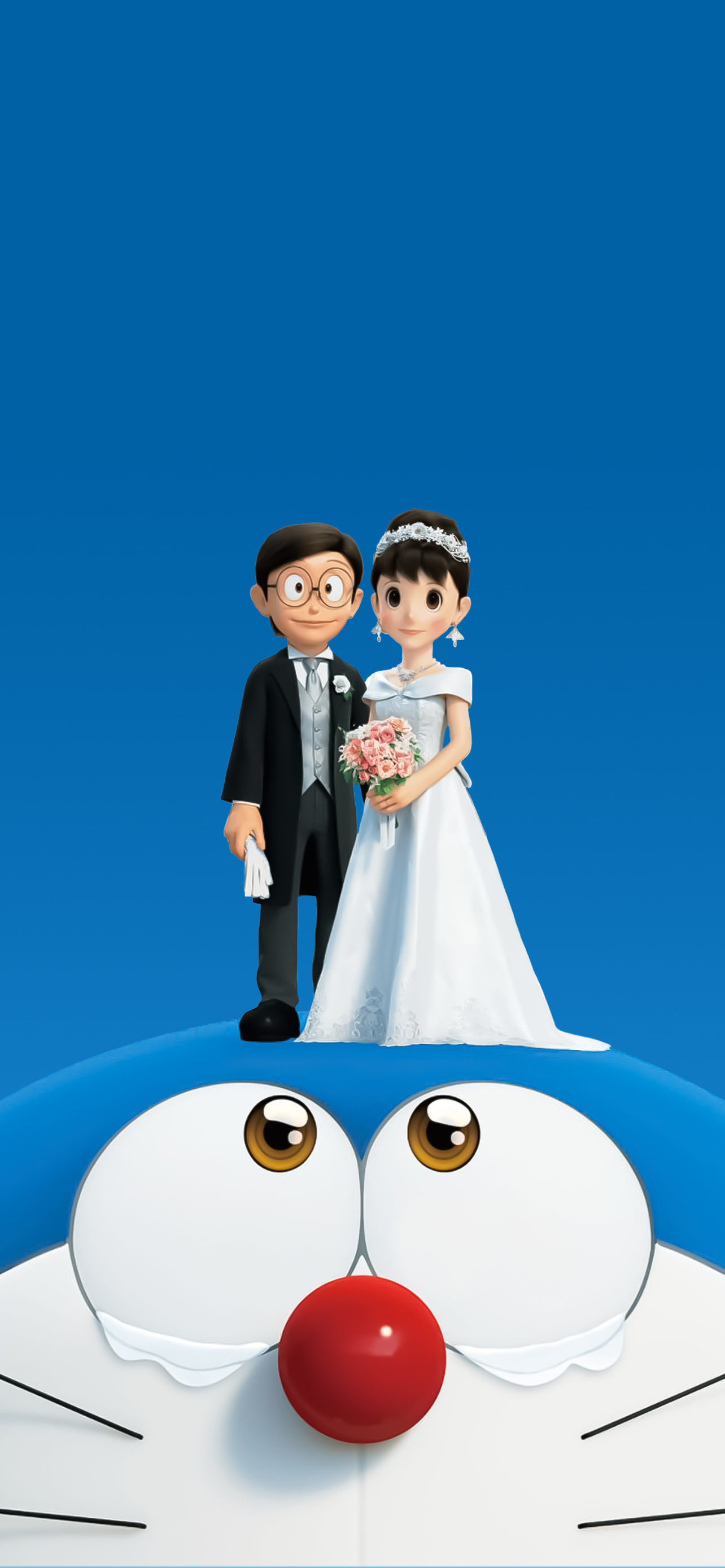 Self-use IOS Android Doraemon lock screen wallpaper set picture sharing ...