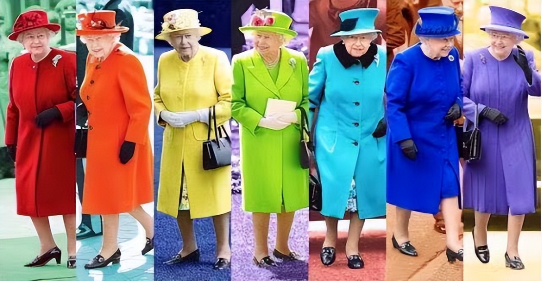The super-proud Queen of England, the clothes in 1996 are not the same ...