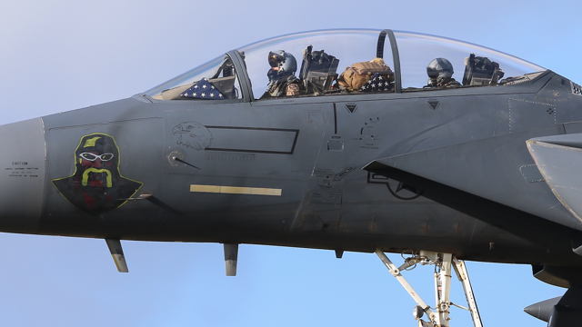 494th Fighter Squadron (494th FS) F-15E Strike Eagle (nose art) - iNEWS