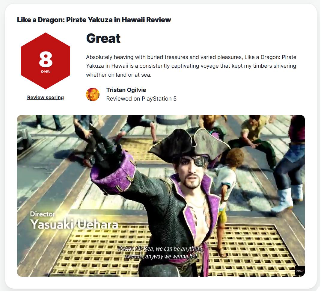 Ratings for "Dragon in Humanity 8: Pirates of Hawaii" are released: M ...