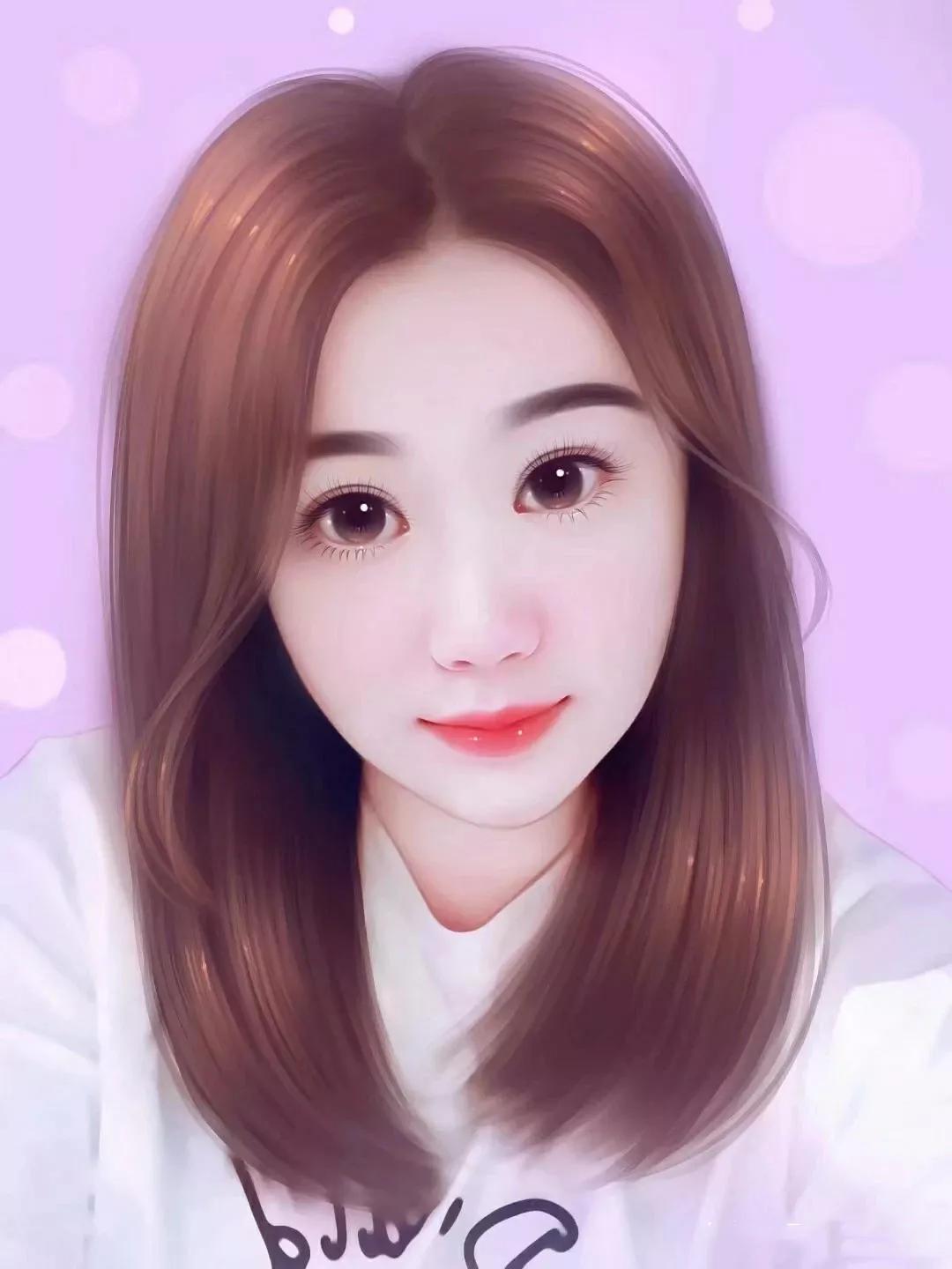 Change to a hand-painted avatar with an elegant, high-value, gentle and ...