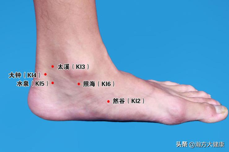 Look at the four acupoints on the inner side of the ankle, and take you ...