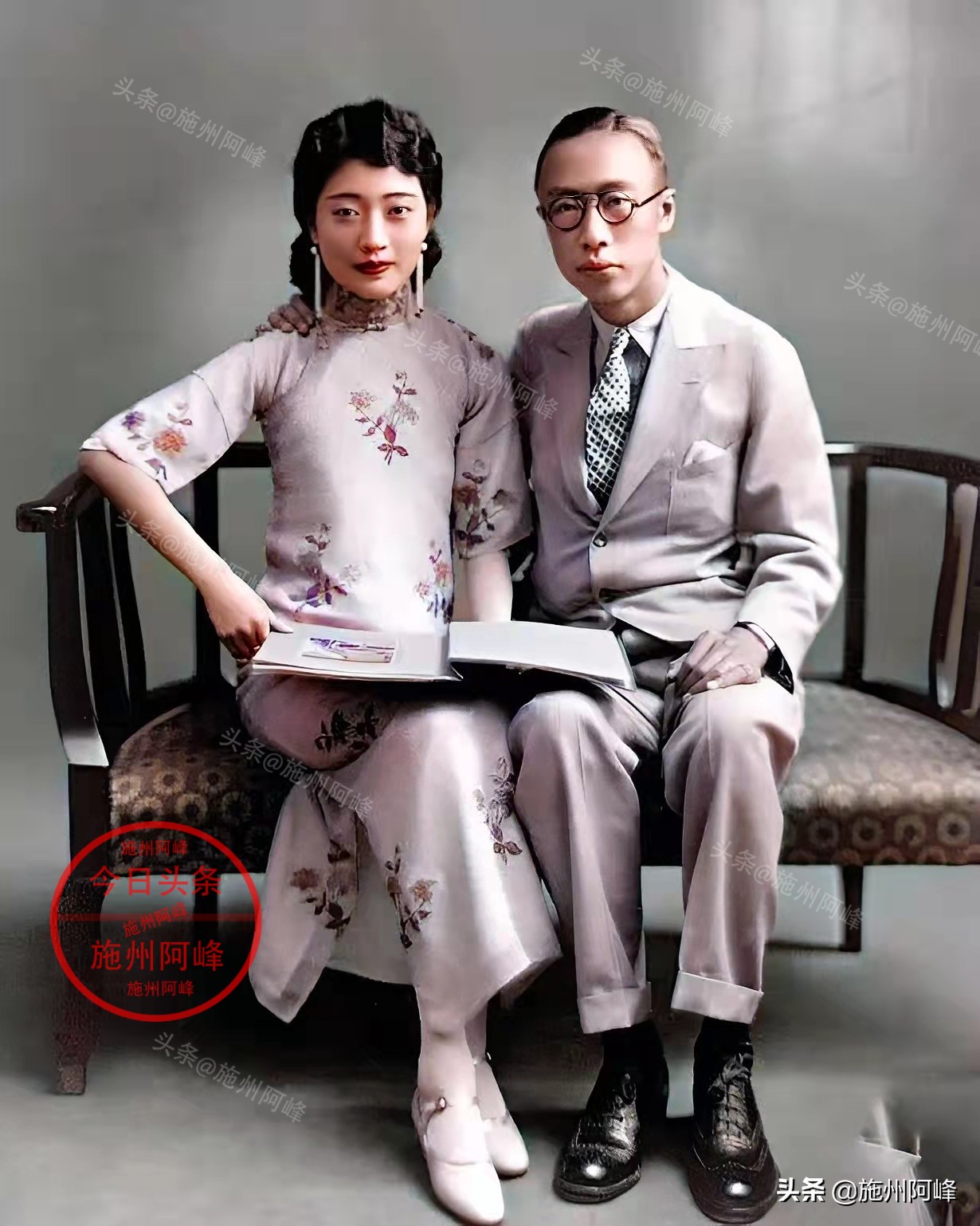 Old photos: a group photo of Empress Dowager Cixi and Empress Longyu ...