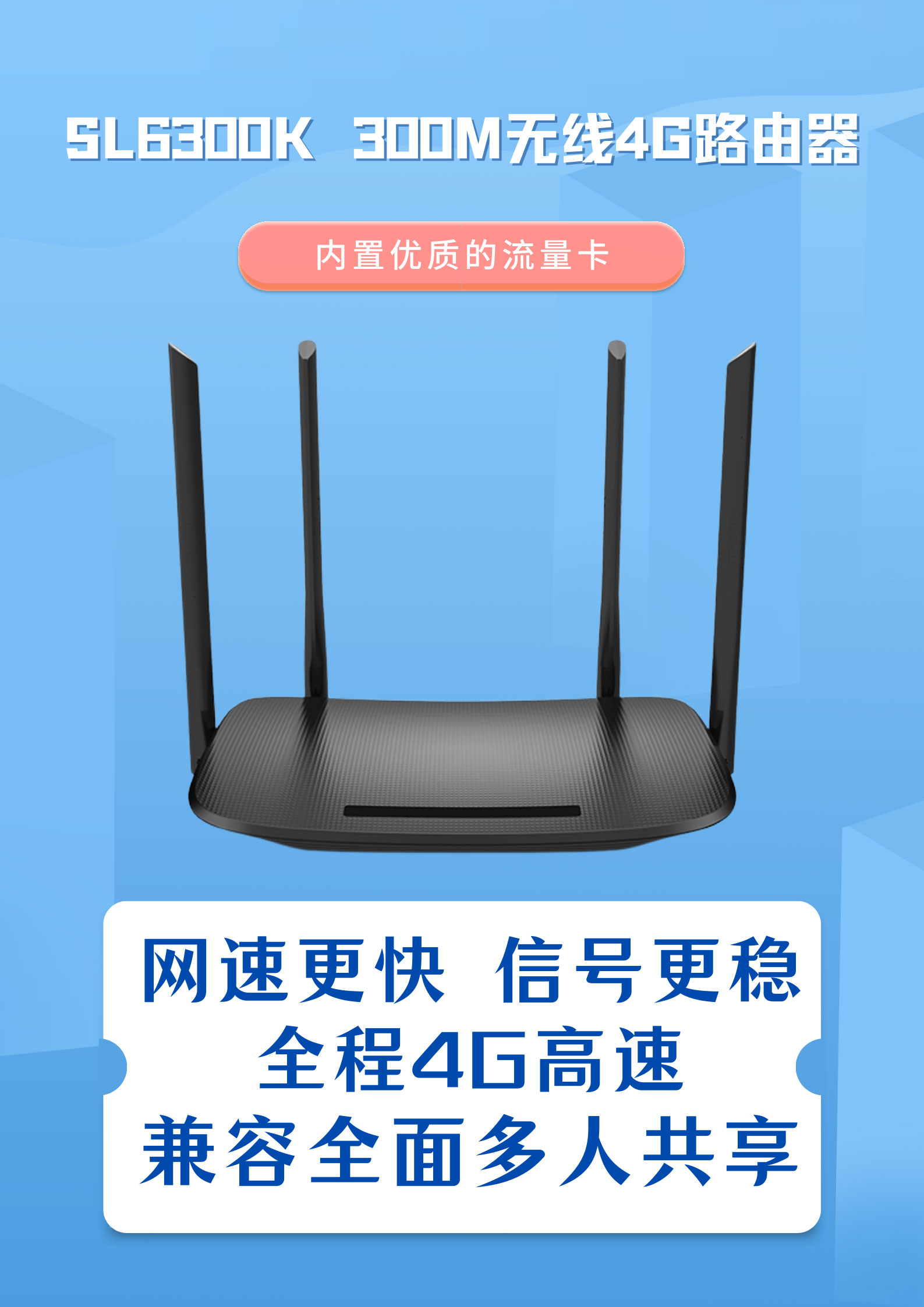 What traffic card does the 4G router support? - iMedia