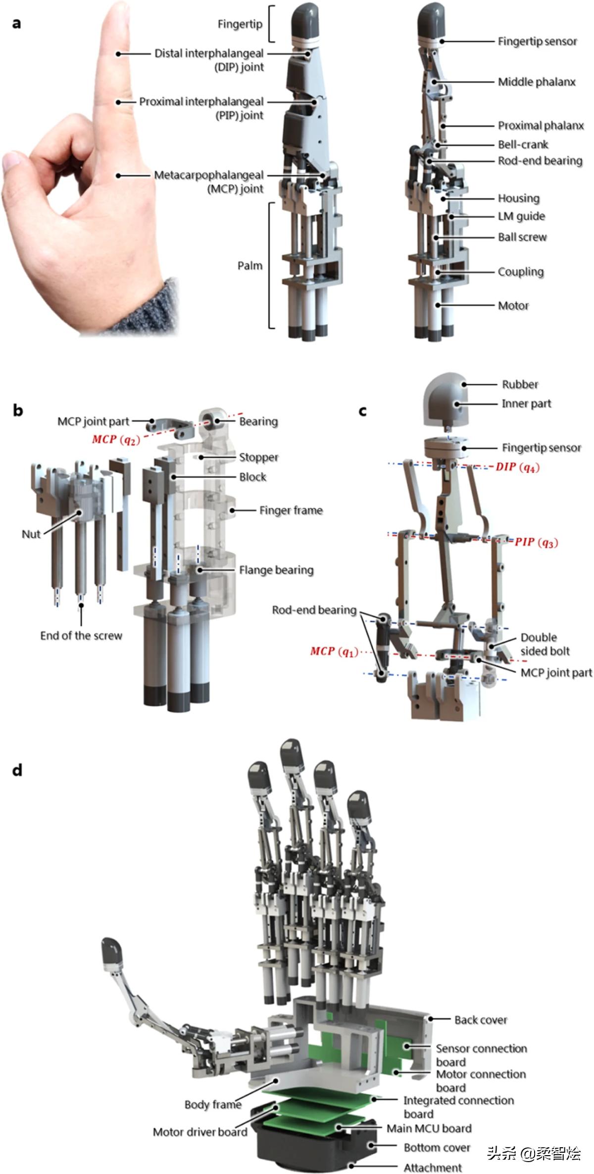 An anthropomorphic robot dexterous hand with integrated linkage drive ...