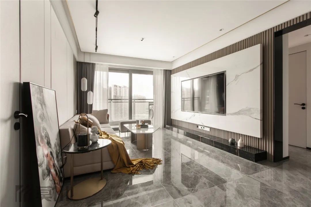 113㎡ modern high-grade gray, low-key and luxurious color matching ...