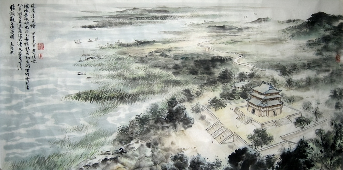 The first poem of Yueyang Tower is Meng Haoran's looking at Dongting ...