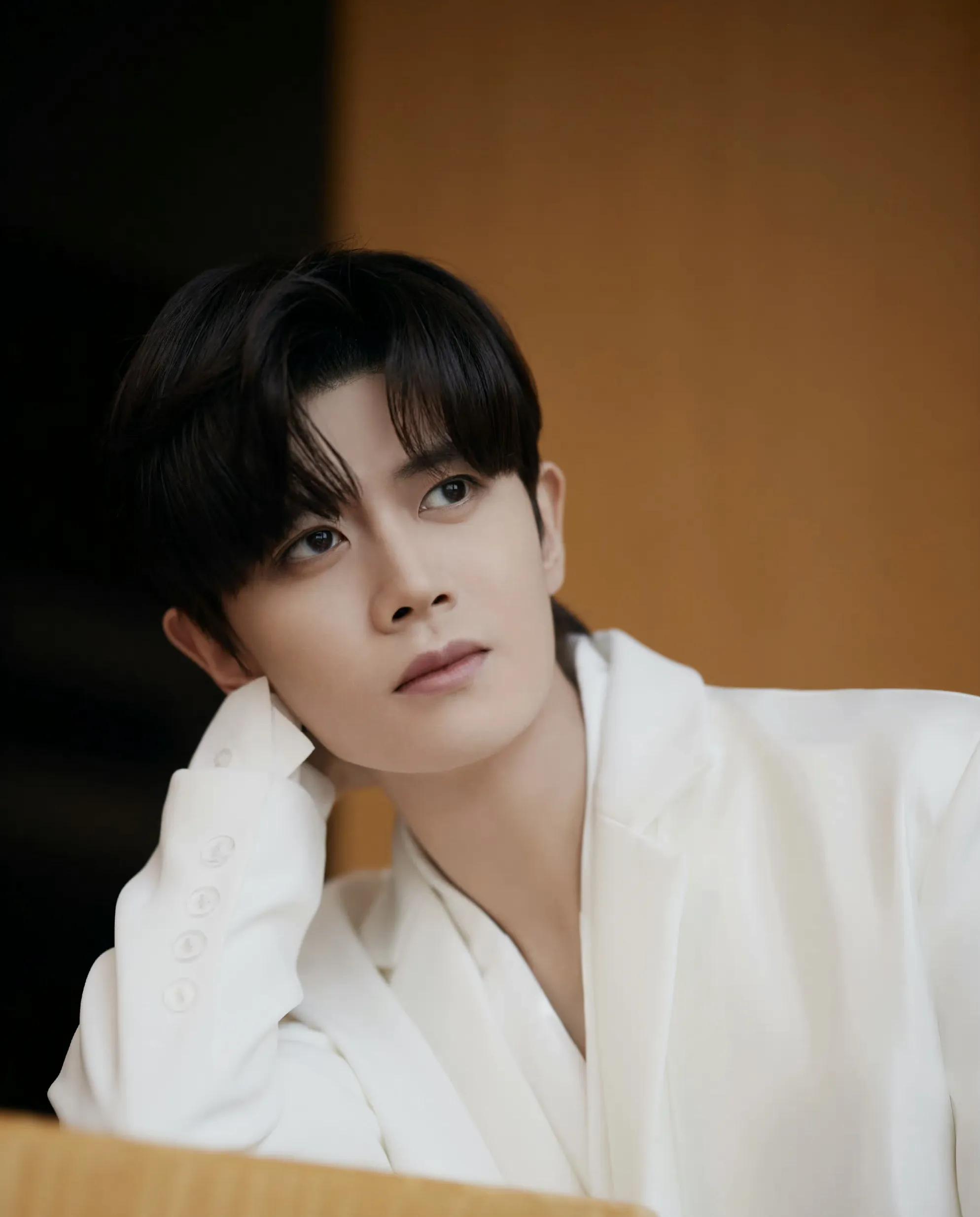 Actor Ren Jialun's fashion photo: Yushu faces the wind and looks ...