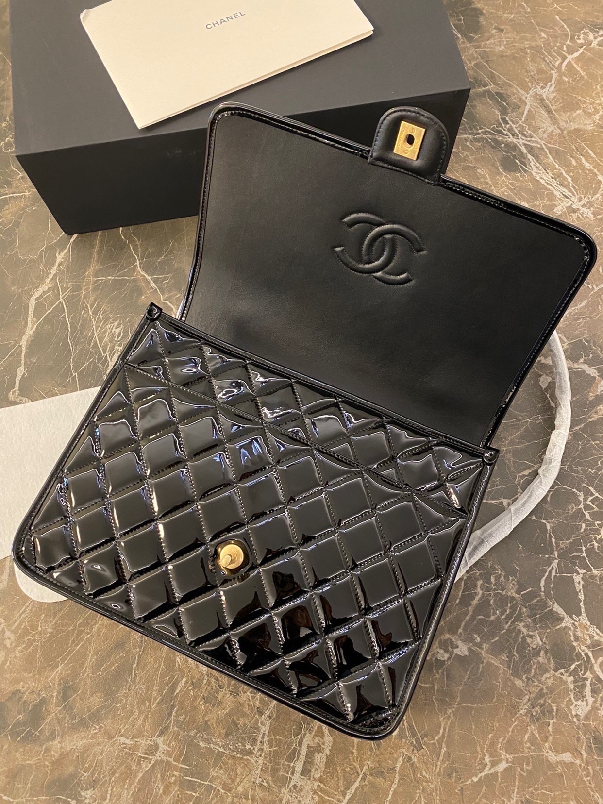 Chanel Chanel 22k Patent Leather Backpack - iNEWS