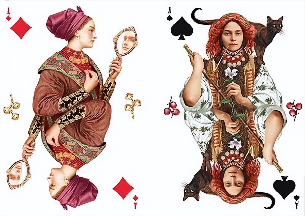 The detailed hand-painted playing card design is absolutely stunning ...