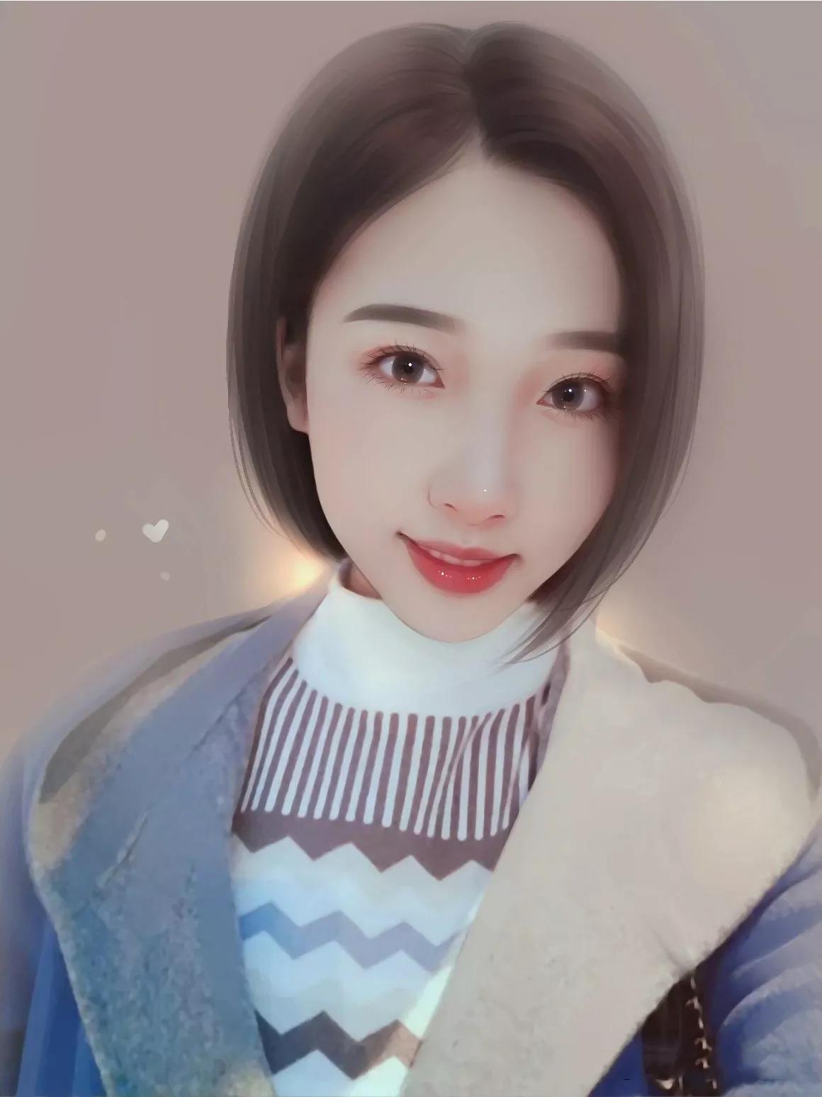 Personalized and exquisite hand-painted avatars of girls, high-quality ...