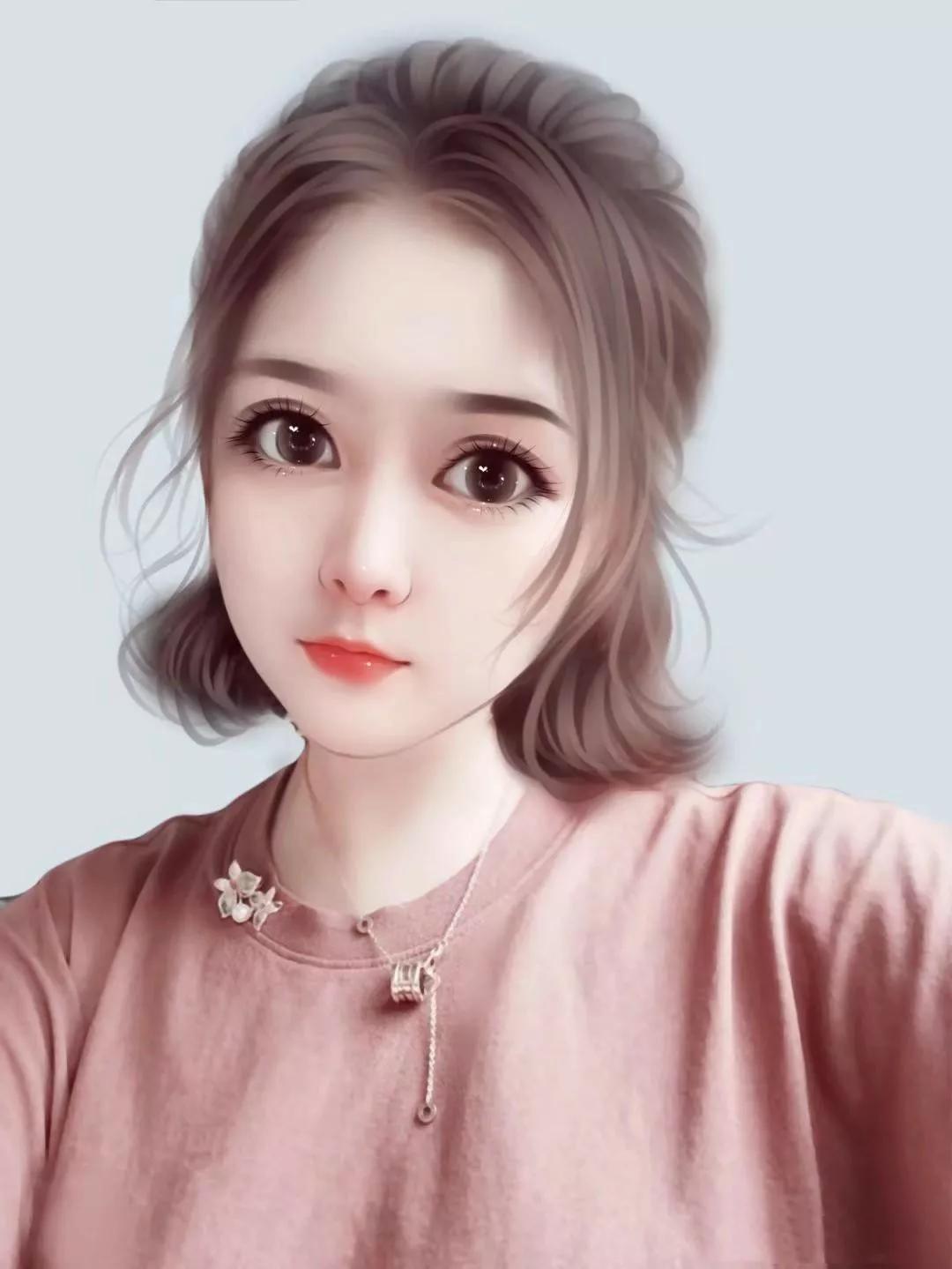 Change to a super beautiful hand-painted girl avatar, cute, literary ...