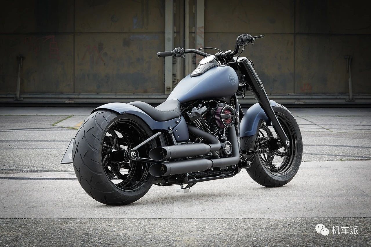 Matte Blue Fat Harley Fat Boy Refit Appreciation - iMedia