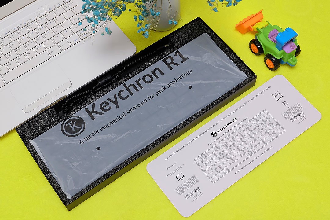 Mute office, avoid disturbing others, Keychron R1 dual-mode Bluetooth ...