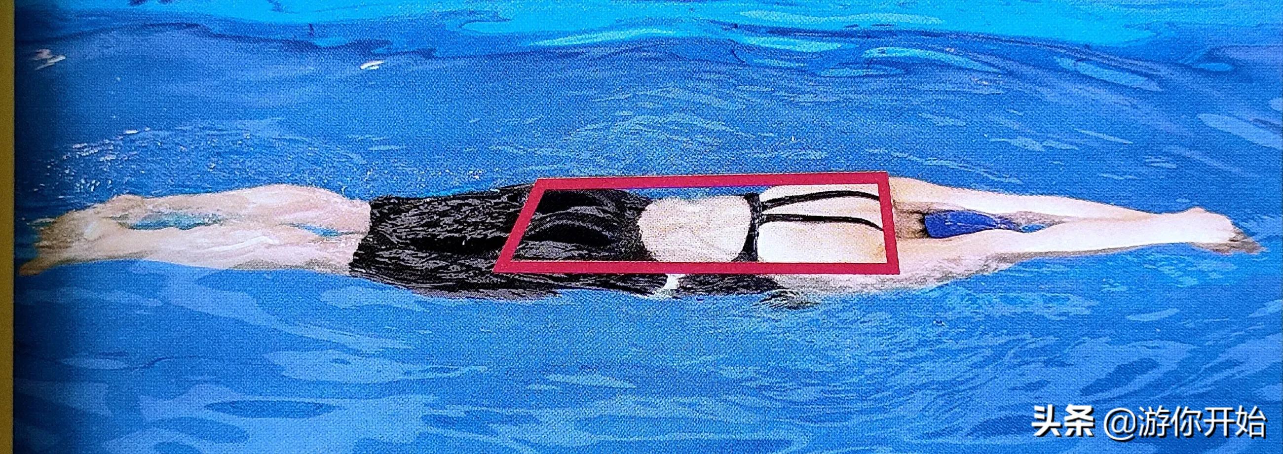 Prone floating position to practice water streamlining, the technical ...